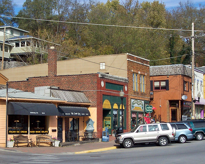 Brick storefronts with character to spare line Parkville's Main Street, where you'll find Italian ice cream that doesn't need a passport to taste authentic.