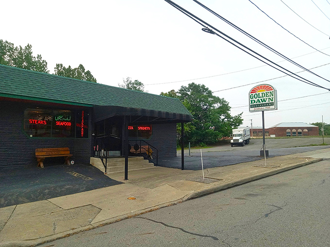 The unassuming exterior of Golden Dawn Restaurant in Youngstown hides culinary treasures within&mdash;like finding a diamond in your grandmother's cookie jar.