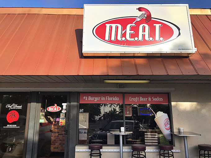The unassuming exterior hides culinary greatness like a superhero's secret identity. That copper roof shelters burger perfection waiting to be discovered.