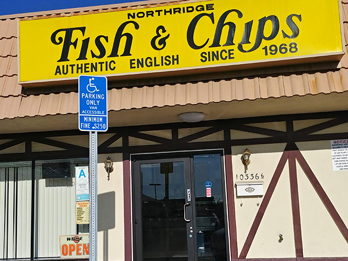 That bright yellow sign has been beckoning Valley residents since 1968 &ndash; a Tudor-style time machine to England that promises crispy, golden satisfaction.
