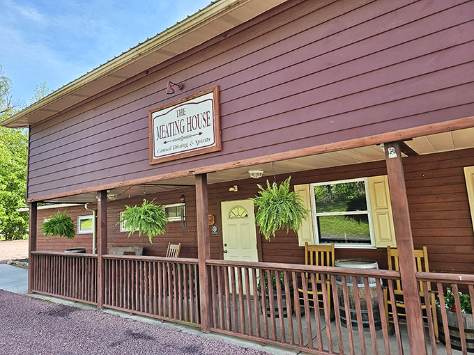 The burgundy exterior of The Meating House might not scream "culinary destination," but like your favorite paperback, it's what's inside that counts.