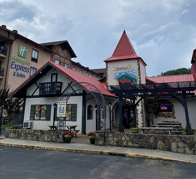 The storybook comes to life! Hansel & Gretel Candy Kitchen's Bavarian-style exterior, complete with flower boxes and green shutters, looks plucked from a German fairytale.