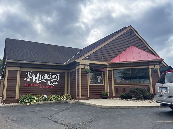 The rustic charm of Hickory House's exterior isn't just inviting&mdash;it's practically winking at you to come inside. Those flowers aren't just decoration; they're nature's welcome committee.