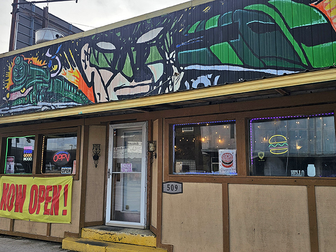 The Green Lantern's vibrant exterior mural and American flag welcome you like an old friend who happens to make killer breakfasts.