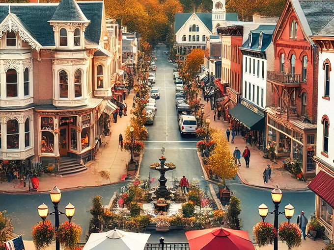 Autumn in Milford's historic district looks like someone spilled the world's most gorgeous box of crayons. Those Victorian buildings aren't just preserved&mdash;they're living their best life.