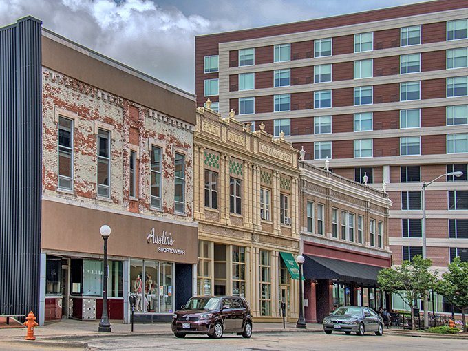 Downtown Champaign's architectural time machine &ndash; where weathered brick meets modern glass, and history whispers from every storefront.