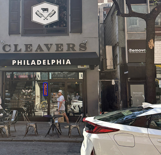 Cleavers stands proudly on 18th Street, its storefront promising the holy trinity of Philadelphia dining: "Steaks, Shakes, Brews." The urban sandwich pilgrimage begins here.