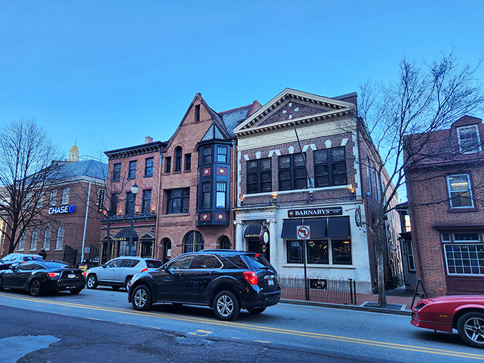 Barnaby's classic storefront stands proudly on West Chester's main drag, a beacon of comfort food in a sea of historic architecture.