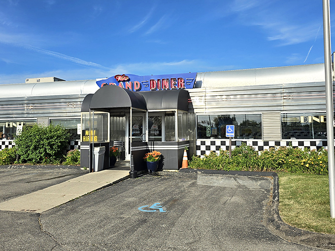 The classic stainless steel exterior with bold blue signage isn't trying to be retro&mdash;it's authentically timeless, like comfort food in architectural form.