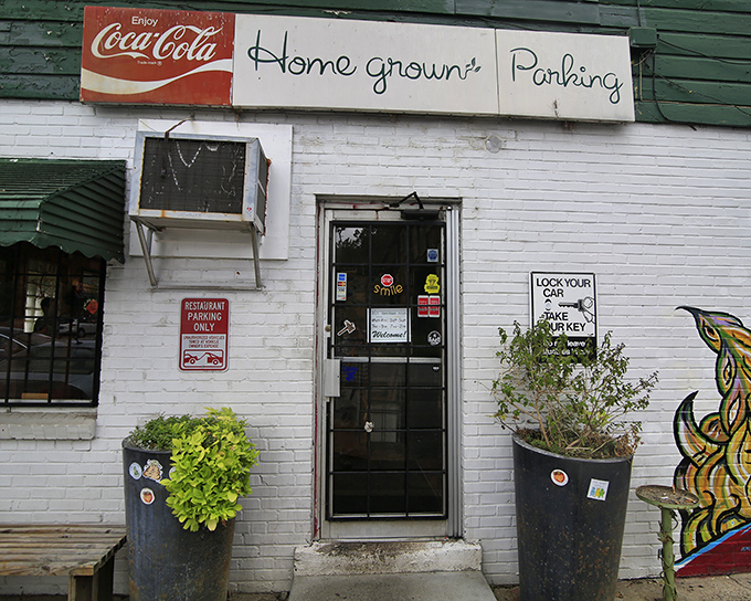 The unassuming exterior of Home Grown GA might fool you, but locals know this weathered stone walkway leads to breakfast nirvana.