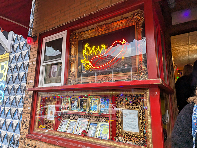 The iconic red awning of O'Betty's beckons hungry visitors like a beacon of hope for the hot dog deprived. Athens' brick-lined streets never smelled so good.