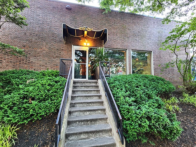 Tucked away like a culinary secret, Zahav's modest brick exterior belies the flavor explosion waiting inside this Philadelphia gem.