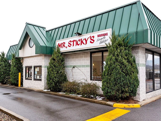 The unassuming exterior of Mr. Sticky's hides a treasure trove of pastry perfection. Like finding a Broadway star performing in your local coffee shop.