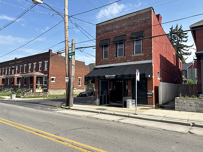 A humble brick facade in German Village that doesn't broadcast its culinary treasures. The best food stories often begin with unassuming entrances.