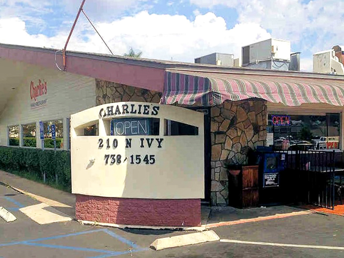 The weathered sign beckons like an old friend &ndash; Charlie's has been serving Escondido comfort food long before Instagram made breakfast famous.