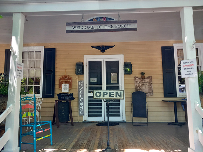 The welcoming porch at Old Chickahominy House feels like stepping into a Norman Rockwell painting where Southern hospitality isn't just promised&mdash;it's guaranteed.