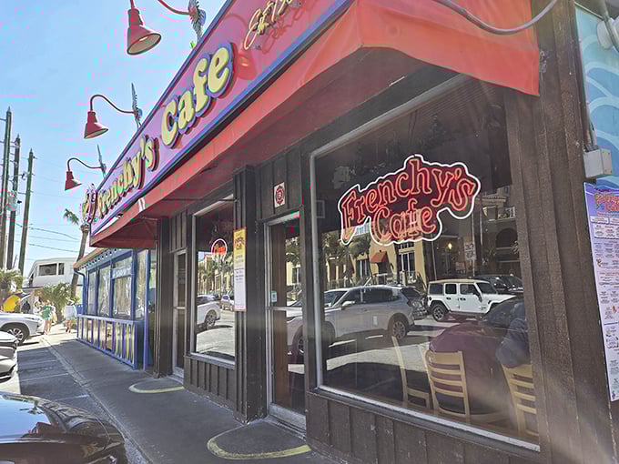 The unassuming coral-colored exterior of Frenchy's Original Cafe hides culinary treasures that have made this Clearwater Beach spot a Florida legend.