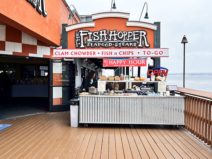 Perched dramatically over Monterey Bay like a seafood superhero's headquarters, the Fish Hopper promises oceanic delights with a side of breathtaking views.