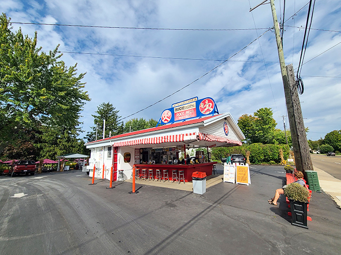 Time travel doesn't require a DeLorean, just a drive to this charming roadside stand where the Richardson Root Beer sign promises refreshment that's remained unchanged since your childhood.