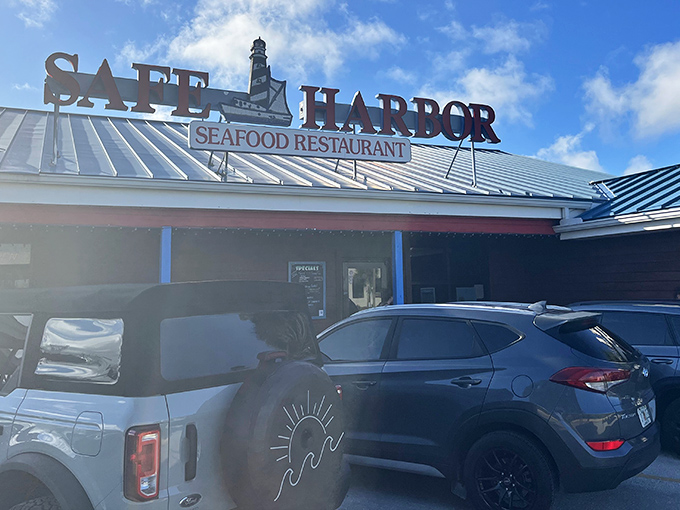 That lighthouse on the sign isn't just for show &ndash; it's guiding you to seafood nirvana.