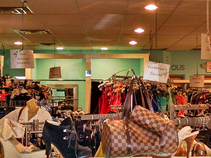 A treasure trove of formal wear awaits inside Style Exchange Boutique, where racks of gowns create a rainbow of possibilities for special occasions.