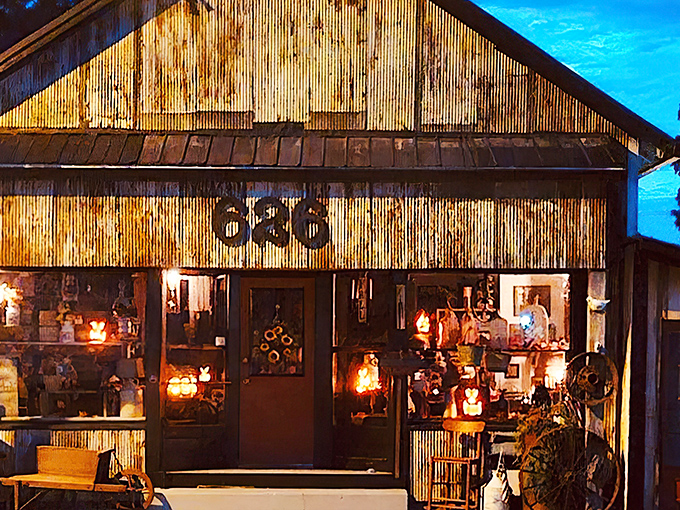 The golden glow of Old Barn Co.'s weathered exterior beckons like a treasure chest waiting to be discovered. Those "636" numbers aren't just an address&mdash;they're an invitation.