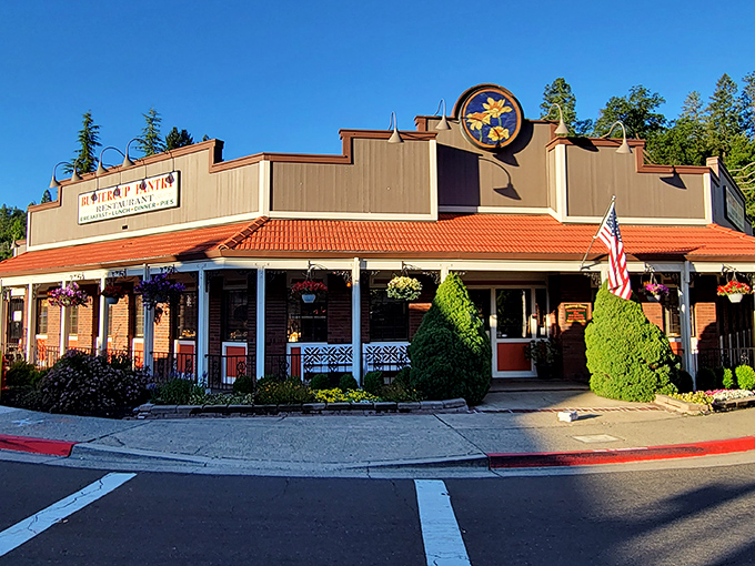 The buttercup-yellow sign beckons like a lighthouse for the breakfast-starved. This charming exterior promises comfort food salvation inside.