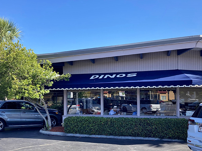 The blue awning beckons like a breakfast lighthouse on the North Myrtle Beach shore. Simple, unpretentious, and promising morning magic.