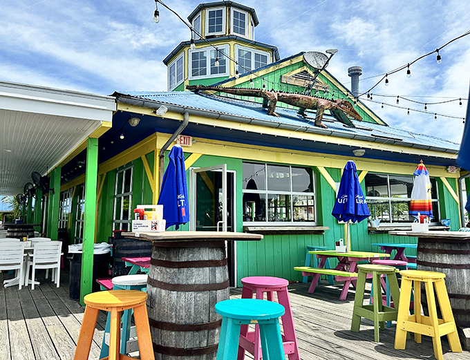 The lime green exterior with bright blue roof isn't subtle, but neither is Maryland's love for seafood. This place screams "good times ahead!"