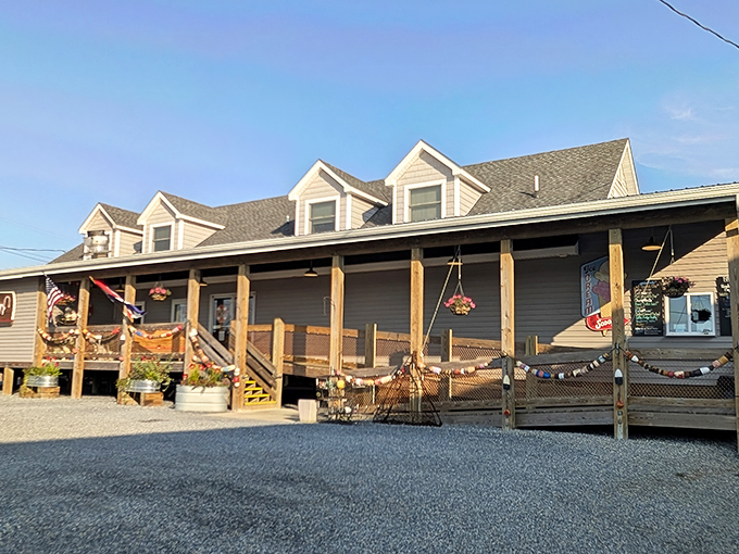The unassuming exterior of JP's Wharf promises no pretension&mdash;just the coastal charm that says "we're serious about seafood, not fancy tablecloths."