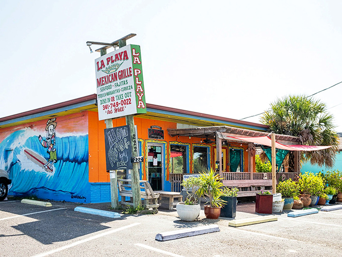 This colorful coastal cantina proves that the best treasures often hide behind the most unassuming facades.