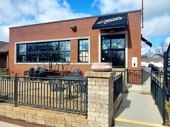 Sunshine and tacos await! Starliner's patio offers the perfect spot to enjoy Cuban-Mexican fusion under cheerful yellow umbrellas on those rare perfect Ohio days.