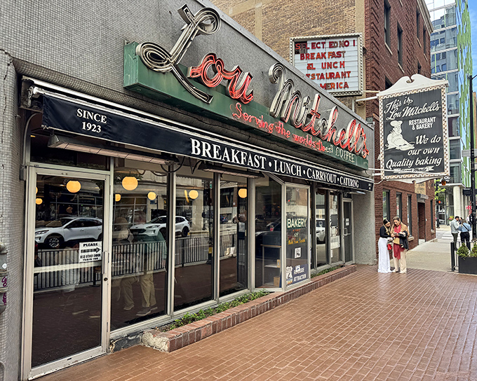 The iconic neon sign of Lou Mitchell's promises "the world's finest coffee" &ndash; a bold claim that generations of Chicagoans insist is absolutely true.