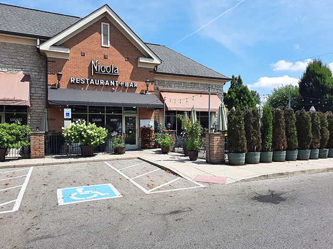 The unassuming brick exterior of Nicola hides culinary treasures within&mdash;like finding a Lamborghini parked behind a garden shed.