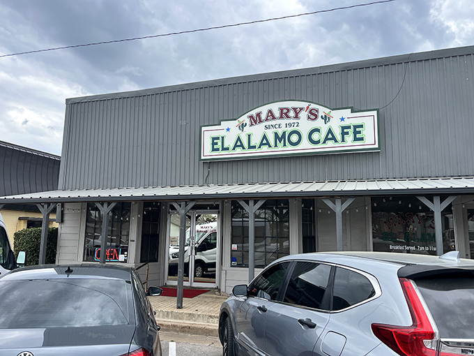 The unassuming exterior of Mary's El Alamo Cafe proves once again that Texas keeps its culinary treasures hiding in plain sight.