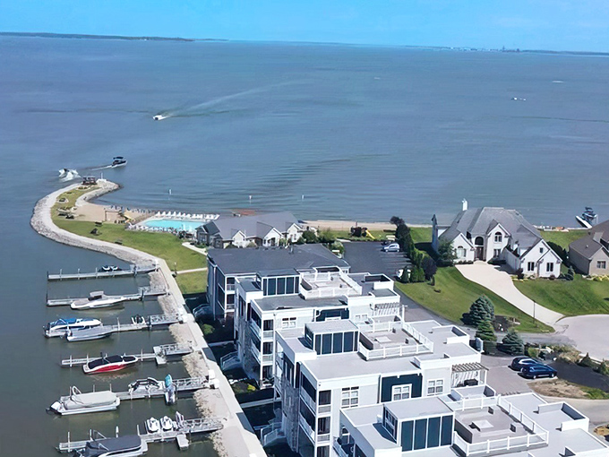 Aerial views don't lie&mdash;Marblehead's peninsula setting offers water vistas that make you question whether you're still in the Midwest or somehow teleported to coastal New England.