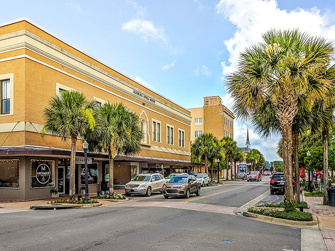 Downtown Leesburg's historic district feels like a movie set where the extras actually live there. Palm trees stand guard over storefronts that have stories to tell.