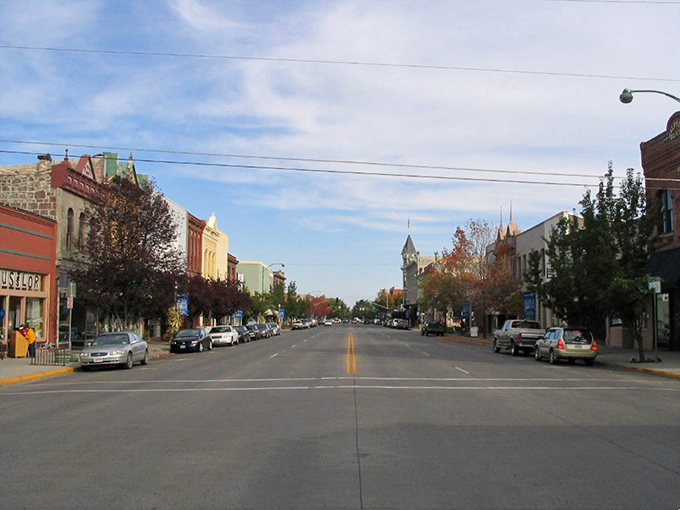 Baker City's Main Street looks like a movie set, but the only special effects here are genuine small-town charm and those impossibly blue Oregon skies.