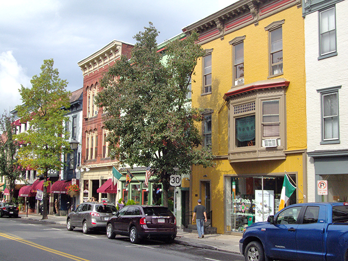 Lincoln Square blooms like a perfectly arranged postcard, complete with flag-waving patriotic charm that never gets old.