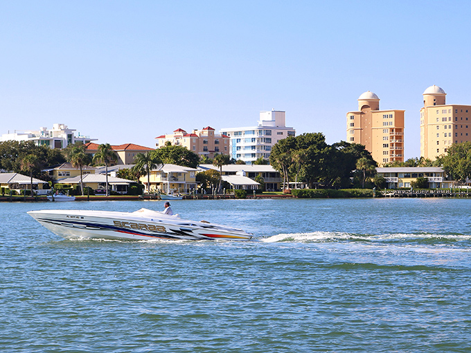 Palm trees standing guard over charming storefronts &ndash; downtown Sarasota's Main Street feels like a movie set where everyone got the "be delightful" memo.