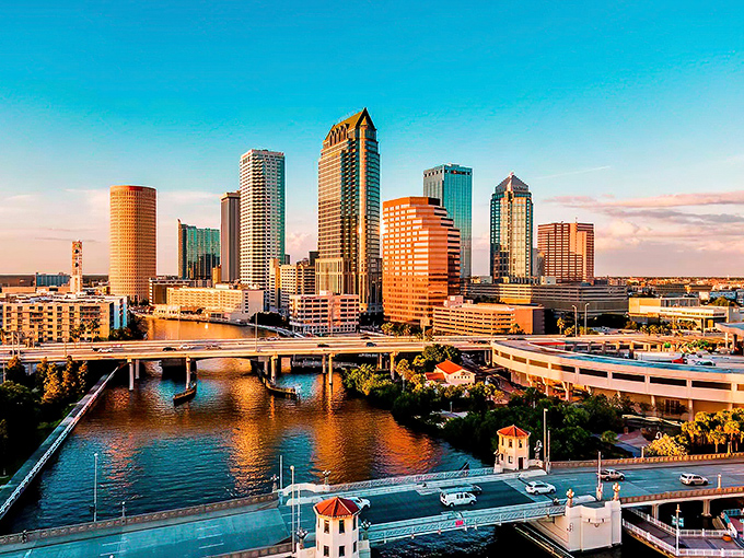 A glimpse of coastal Florida living that makes retirees swoon. Those high-rises would blow your retirement budget faster than a casino weekend.