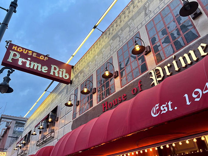 The iconic red awning beckons meat lovers like a carnivorous lighthouse on Van Ness Avenue. Resistance is futile—and why would you even try?