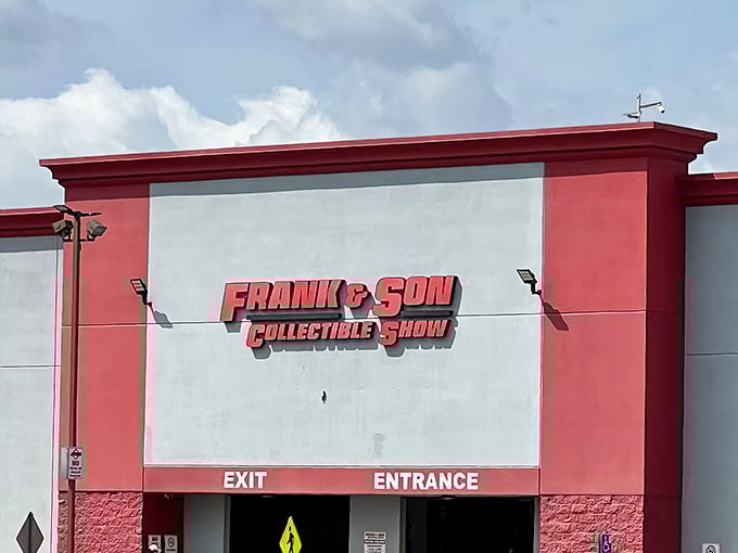 The red and white exterior of Frank & Son might look unassuming, but inside lies a treasure trove that would make Indiana Jones switch careers to collecting action figures.