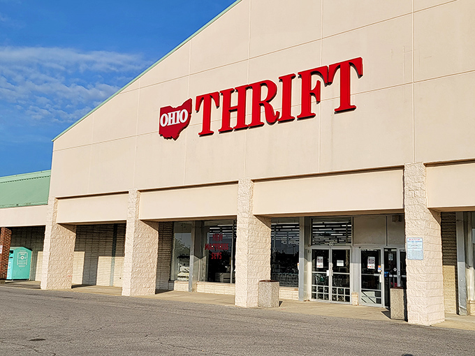 The unassuming beige exterior of Ohio Thrift belies the wonderland of treasures waiting inside, like a plain envelope containing a winning lottery ticket.