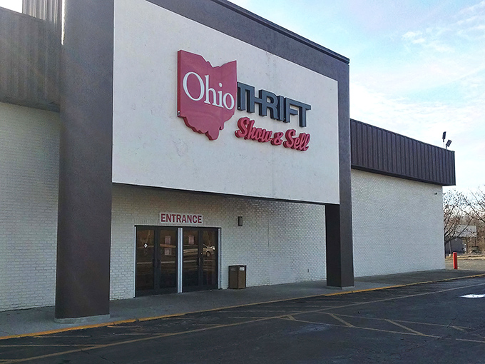 The unassuming exterior of Ohio Thrift belies the treasure trove within. Like a budget-friendly TARDIS, it's bigger on the inside than physics should allow.