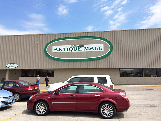 The unassuming exterior of Maumee Antique Mall belies the wonderland of vintage treasures waiting inside this Ohio gem.