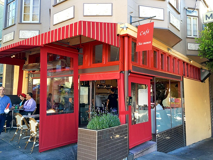 The corner Victorian with its signature red awning stands like a Parisian transplant in Potrero Hill, beckoning hungry passersby with promises of buttery delights. 