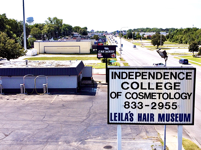 The unassuming exterior hides one of America's most peculiar collections. Who knew a cosmetology school would house such Victorian treasures?