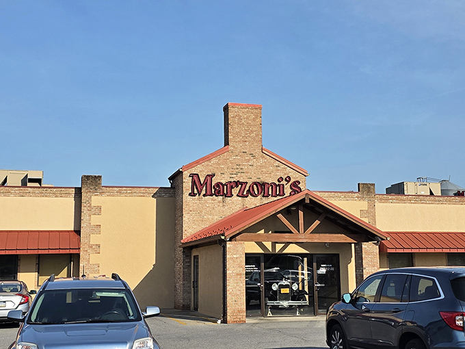 The welcoming brick facade of Marzoni's stands like a beacon for hungry travelers. This Duncansville gem promises comfort and satisfaction before you even step inside.