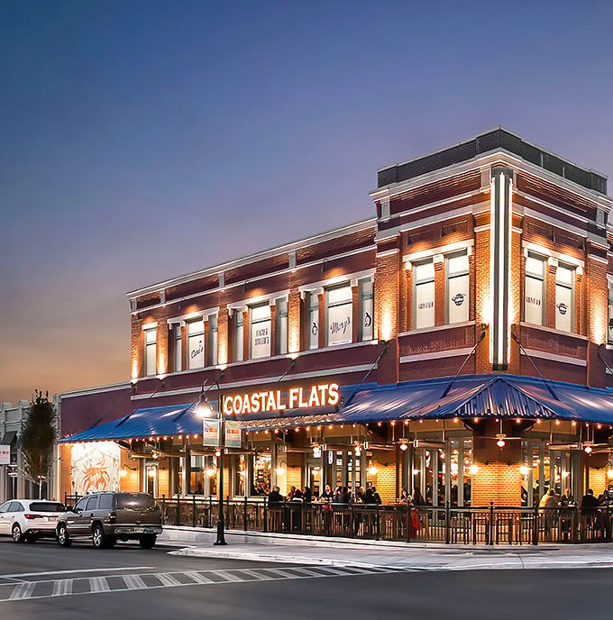 Coastal Flats glows like a beacon at twilight, its brick fa&ccedil;ade and blue awnings promising seafood salvation in suburban Maryland.